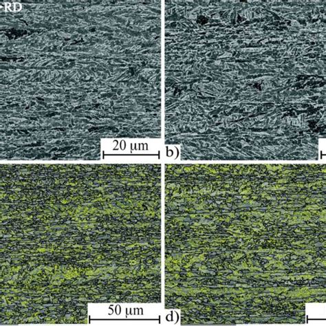 Micrographs Showing Typical Microstructure At The ¼ Depth A And Download Scientific Diagram
