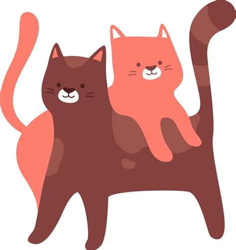Premium Vector Cats Couple Hugging