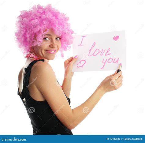 Sexual Woman With Message Stock Image Image Of Attractive 12483535