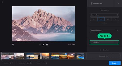 How To Add Audio In Slideshow Maker Clideo Help