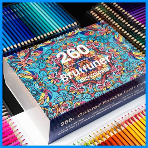 Brutfuner 260 색 오일 우드 색연필 수채화 연필 스케치 드로잉 연필 세트 페인팅 아트 사무용품 Aliexpress