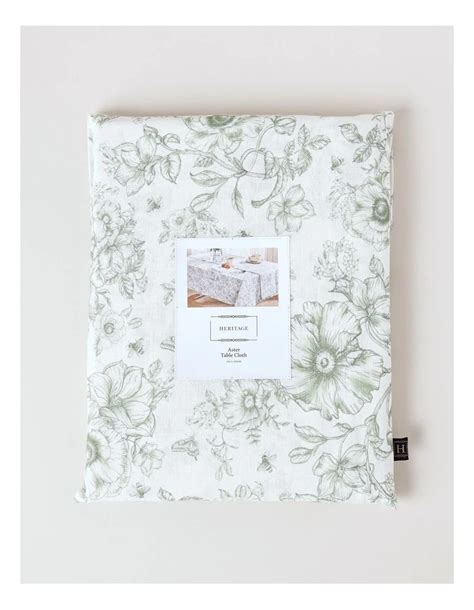 Heritage Aster Table Cloth 150x220cm In Green Myer