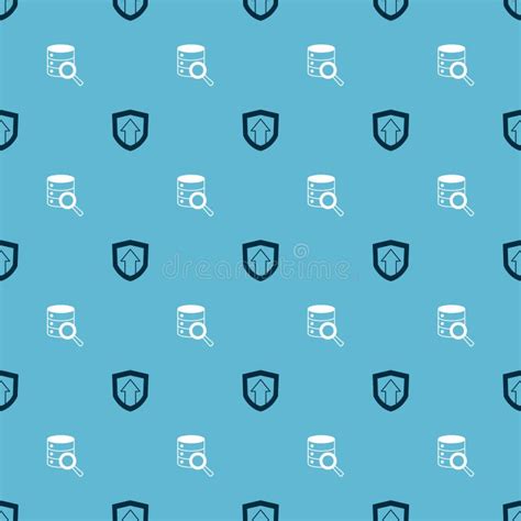 set financial growth and server on seamless pattern vector stock