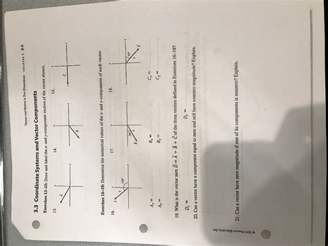 solved 3 vectors and motion in two dimensions 3 1 using