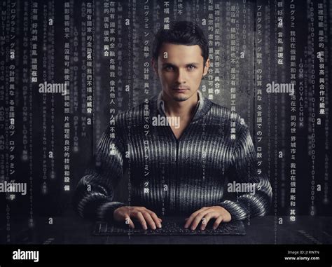 Man Is Typing On Keyboard Stock Photo Alamy