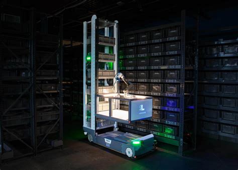robots to goods and locus array for warehouse automation