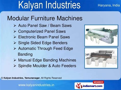 Modular Furniture Machines By Kalyan Industries Yamunanagar Yamunanagar