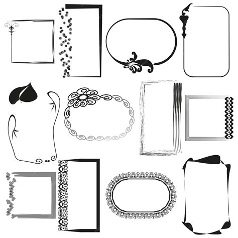 Premium Vector Assorted Decorative Frames Set Elegant Borders Collection Vector Frame Shapes