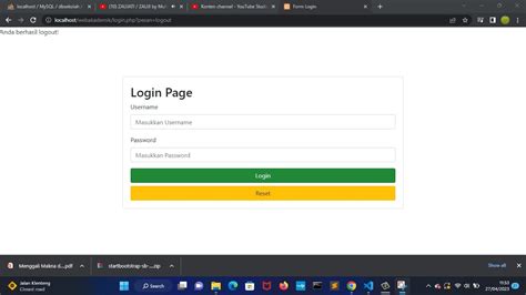 Tutorial Mudah Membuat Login Dan Logout Php Dan Mysqli Menggunakan Eroppa