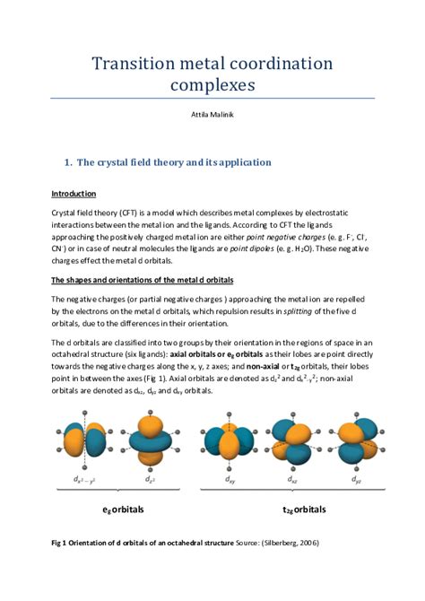 Doc Transition Metal Coordination Complexes