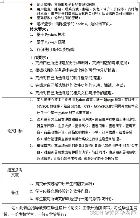 Python毕业设计作品基于django框架的鲜花水果商城毕设成品（5）任务书python购物商城任务书 Csdn博客