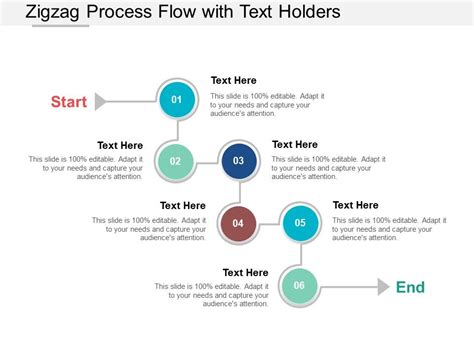 Zigzag Process Flow With Text Holders Ppt PowerPoint Presentation Styles Graphics