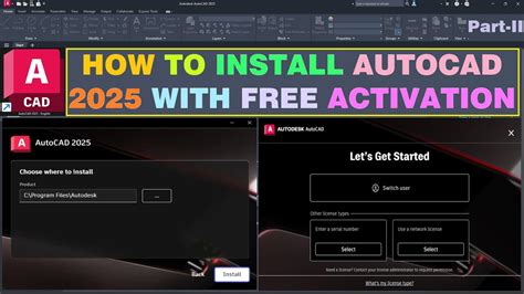 Install Autocad 2025 Free Activation Youtube
