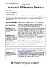 Annotated Bibliography Template Docx DJT1 Annotated Bibliography Attachment Title Annotated