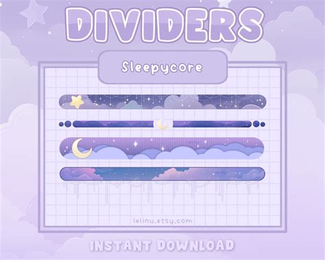 Sleepycore Dividers For Discord Starry Night Dividers Aesthetic