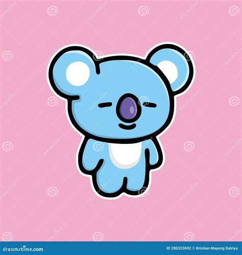 Cute Bt21 Big Set Sticker Concept Vector Design 280323692