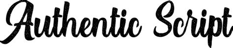 authentic script rough regular font