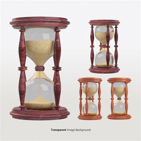 Premium Psd Hourglass Retro With On An Isolated White Background 3d Rendering