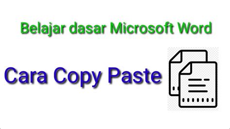 Cara Copy Paste Microsoft Word Youtube