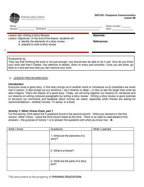 GEN SAS Notes Lesson Name Studocu