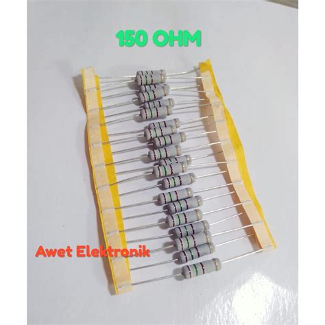 Jual Resistor 150 Ohm 2 Watt Resistor 150r Resistor 150r 2w Shopee