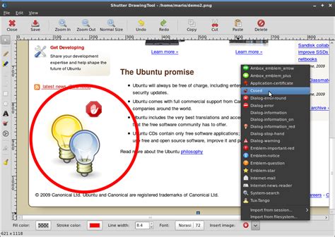 Drawingtool Shutter Featureful Screenshot Tool
