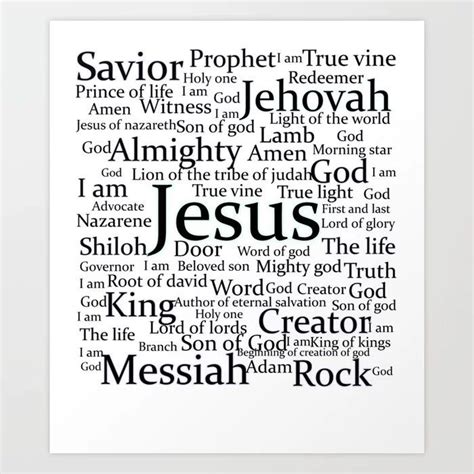 Names Of Jesus Poster
