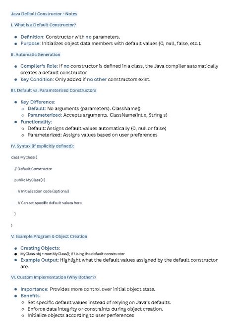 Understanding Constructors In Java Java Default Constructor Notes I
