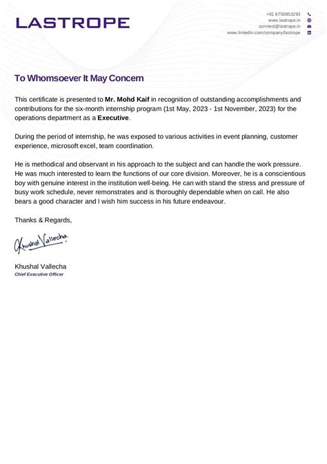 Internshipcomplete Operationsmanagement Mohd Kaif