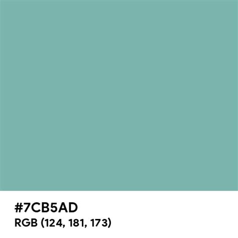 Copper Rust Color Hex Code Is 7cb5ad