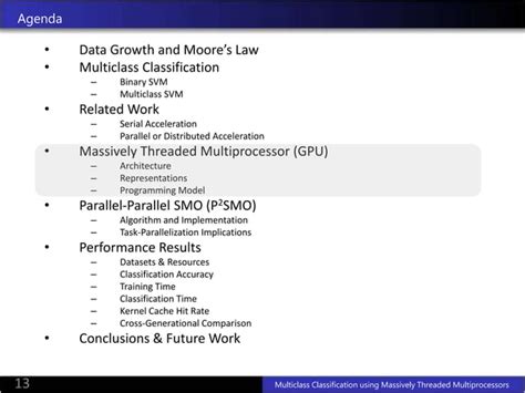 Multiclass Classification Using Massively Threaded Multiprocessors Pptx