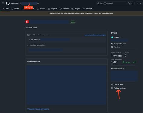 Github Package Successfully Published But Not Showing Up In Packages Section Stack Overflow