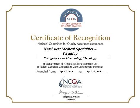 Nwms Receives Ncqa Recertification Northwest Medical Specialties
