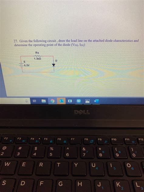 Solved Given The Following Circuit Draw The Load Line Chegg