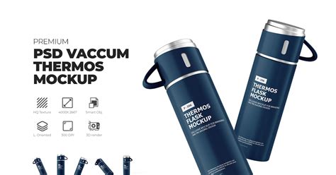 Thermos Flask Psd Mockup Product Mockups Ft Thermos And Flask Envato Elements
