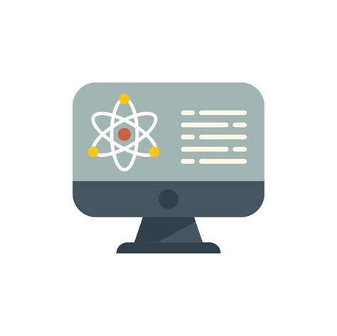 Monitor Computer Lab Icon Flat Vector Research Laboratory 17326876