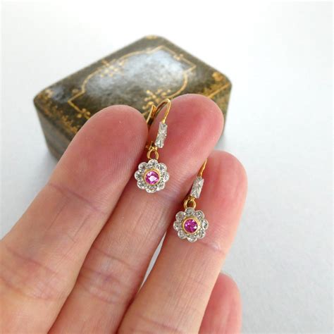 Beryl Lane Antique Edwardian French 18ct Gold And Platinum Ruby