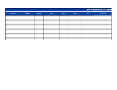 CRM Spreadsheet Template