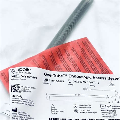 New Apollo Endosurgery Ovt 027 160 Overtube Endoscopic Access System