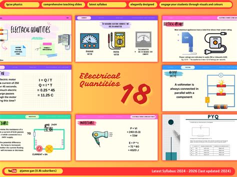 Chapter 18 25 Igcse Physics Electrical Quantities [2025 2027] Teaching Resources