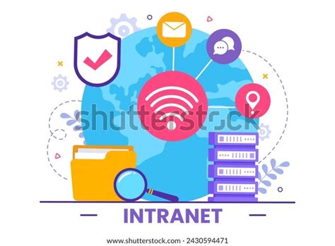 Intranet Internet Network Connection Technology Vector Stock Vector Royalty Free 2430594471