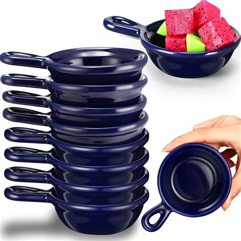Hushee 12 Pcs Soy Sauce Dish With Handle 17 Oz Porcelain
