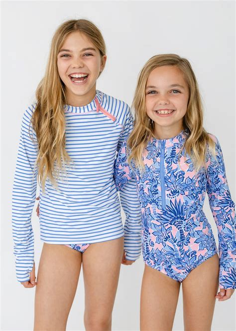 Cabana Life Girls Palm Beach Long Sleeve One Piece