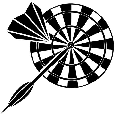 Vector Design Dart Silhouette For Sports And Games Themes Premium Ai