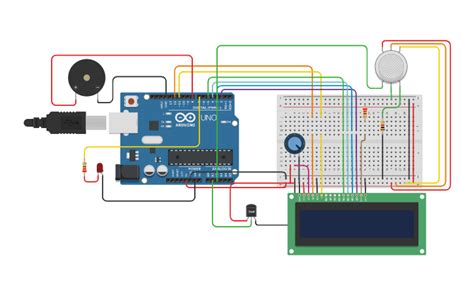 Circuit Design Wildfire Detection System Tinkercad