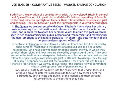 Comparative Texts Class Practice Prompt 2 Plus Worked Samples Of Introduction Conclusion