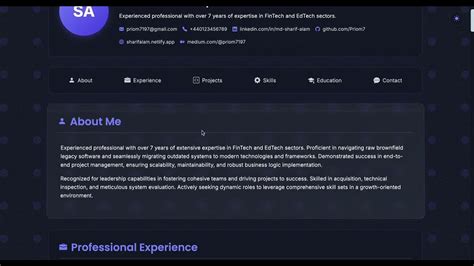 How To Create Portfolio Website With Glassmorphism Design Html Css And Javascript Source Code