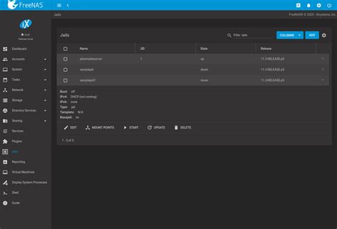 16 jails — freenas®11 3 u5 user guide table of contents