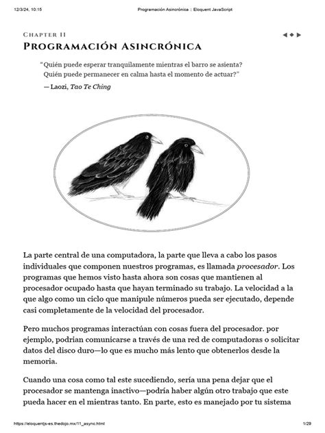 programación asincrónica eloquent javascript pdf hilo