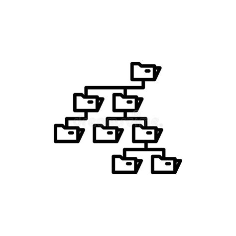 Folder Tree Icon Ideal For File Organization Stock Vector